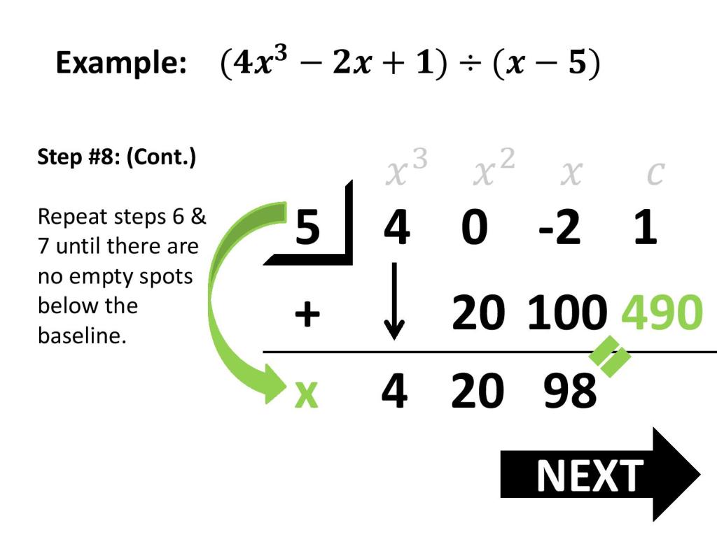 How-To: Synthetic Division – Math by the Mountain
