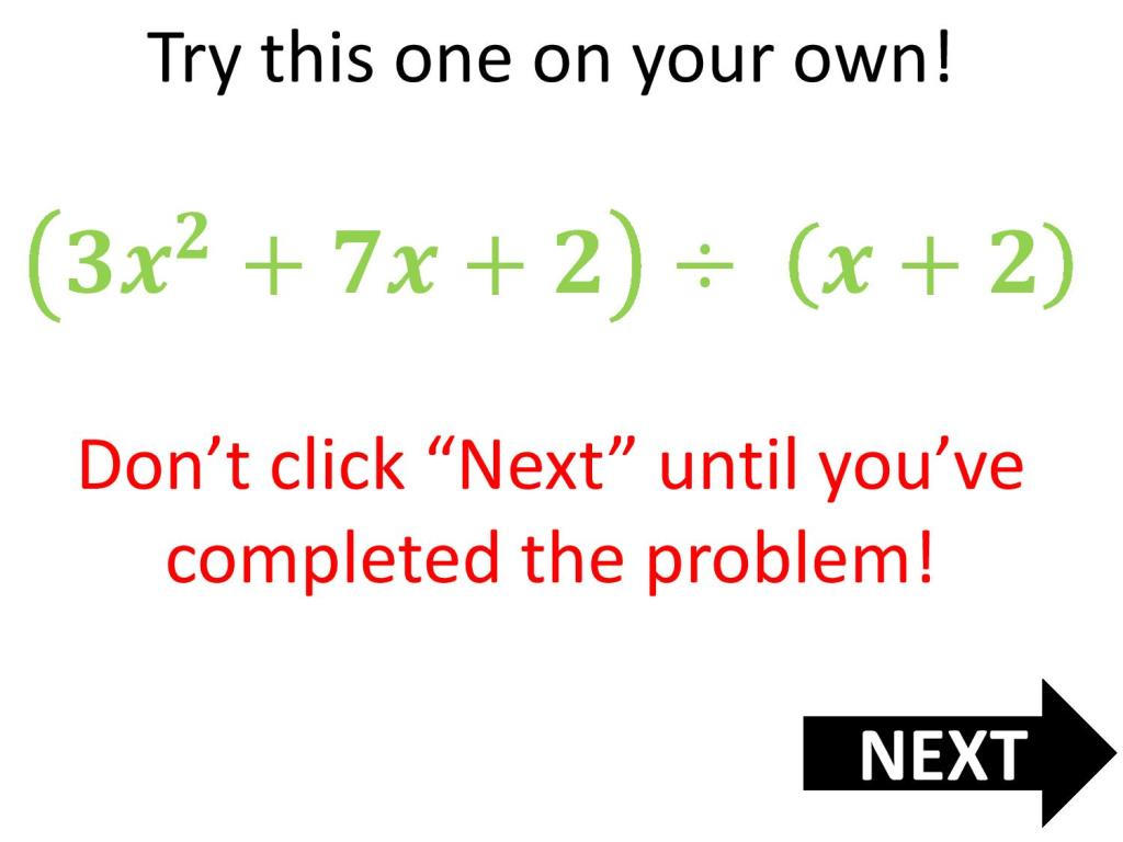 How-To: Synthetic Division – Math by the Mountain