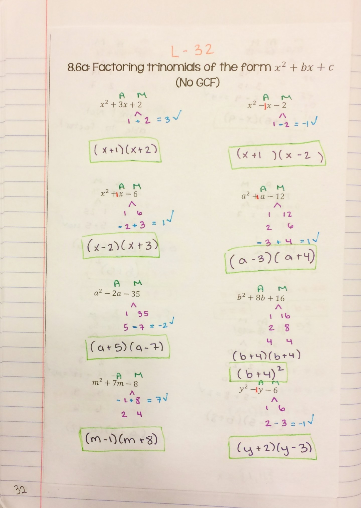 How I Teach Factoring Trinomials – Math by the Mountain