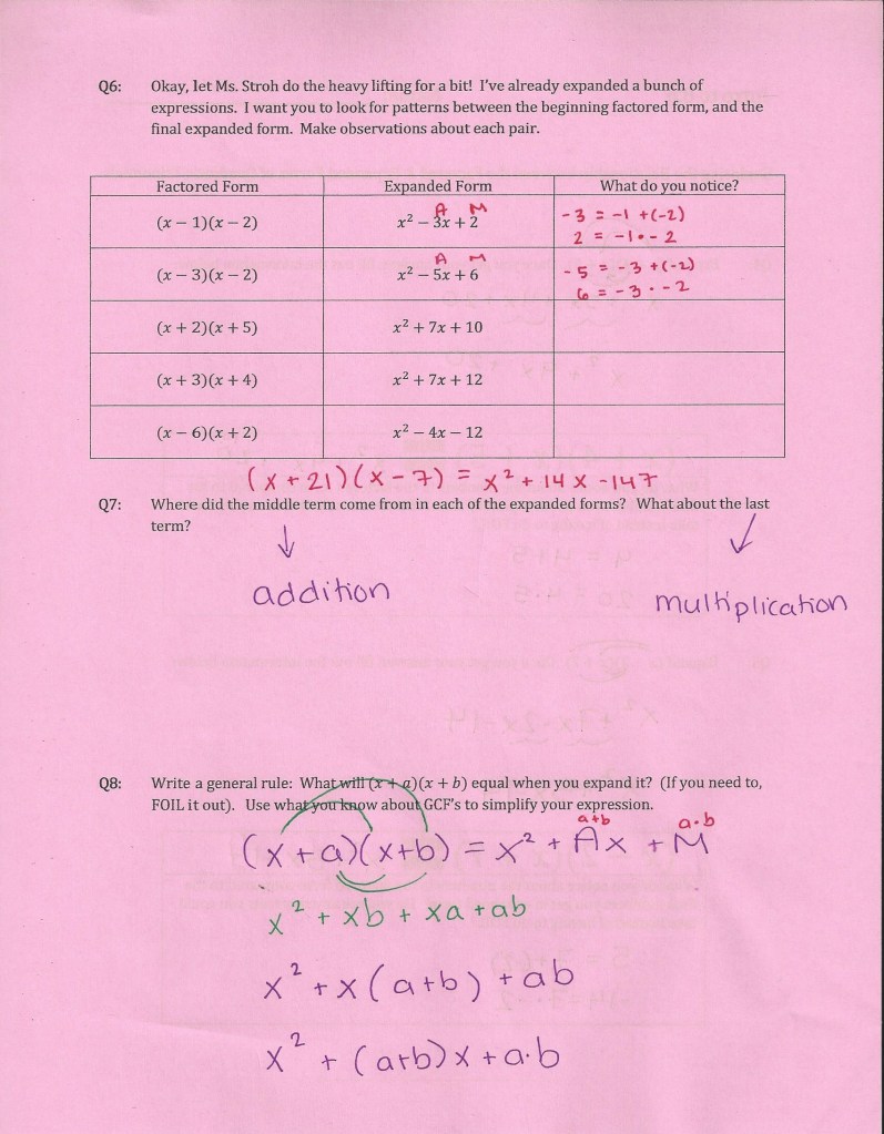 How I Teach Factoring Trinomials – Math by the Mountain