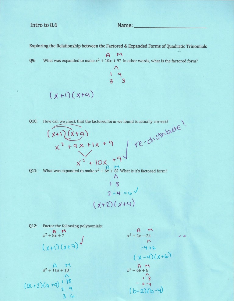 How I Teach Factoring Trinomials – Math by the Mountain