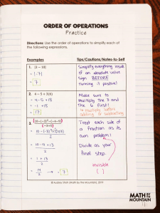 Algebra 1 – Unit 1 Interactive Notebook Pages | The Foundations of ...