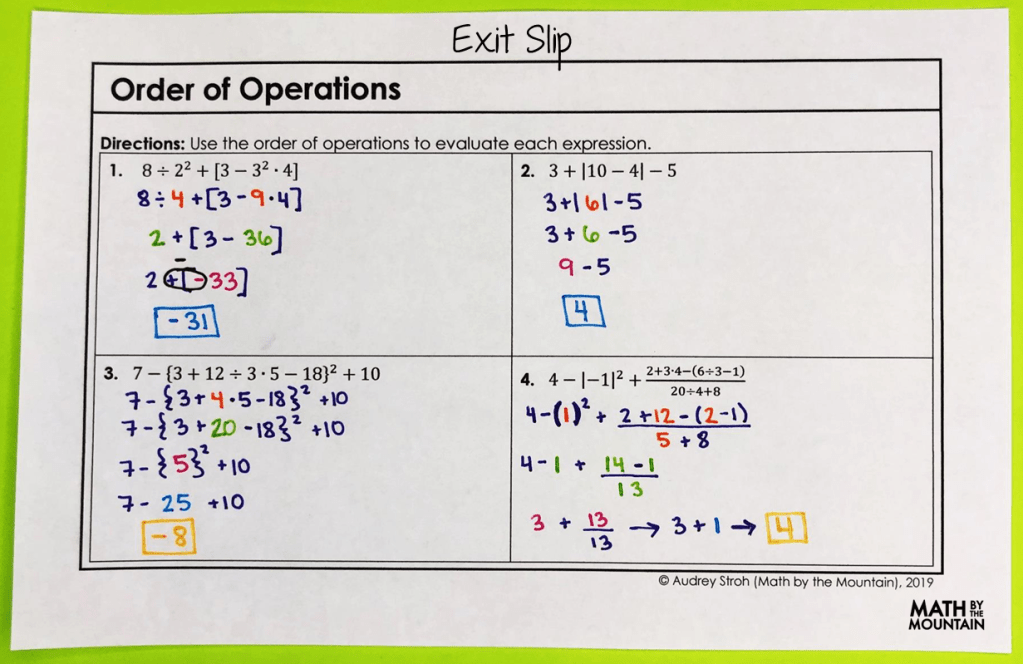 Algebra 1 – Unit 1 Interactive Notebook Pages | The Foundations of ...