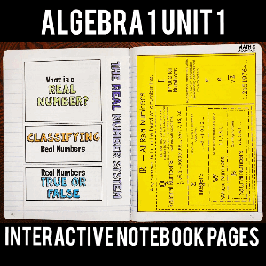 Algebra 1 – Unit 1 Interactive Notebook Pages | The Foundations of ...