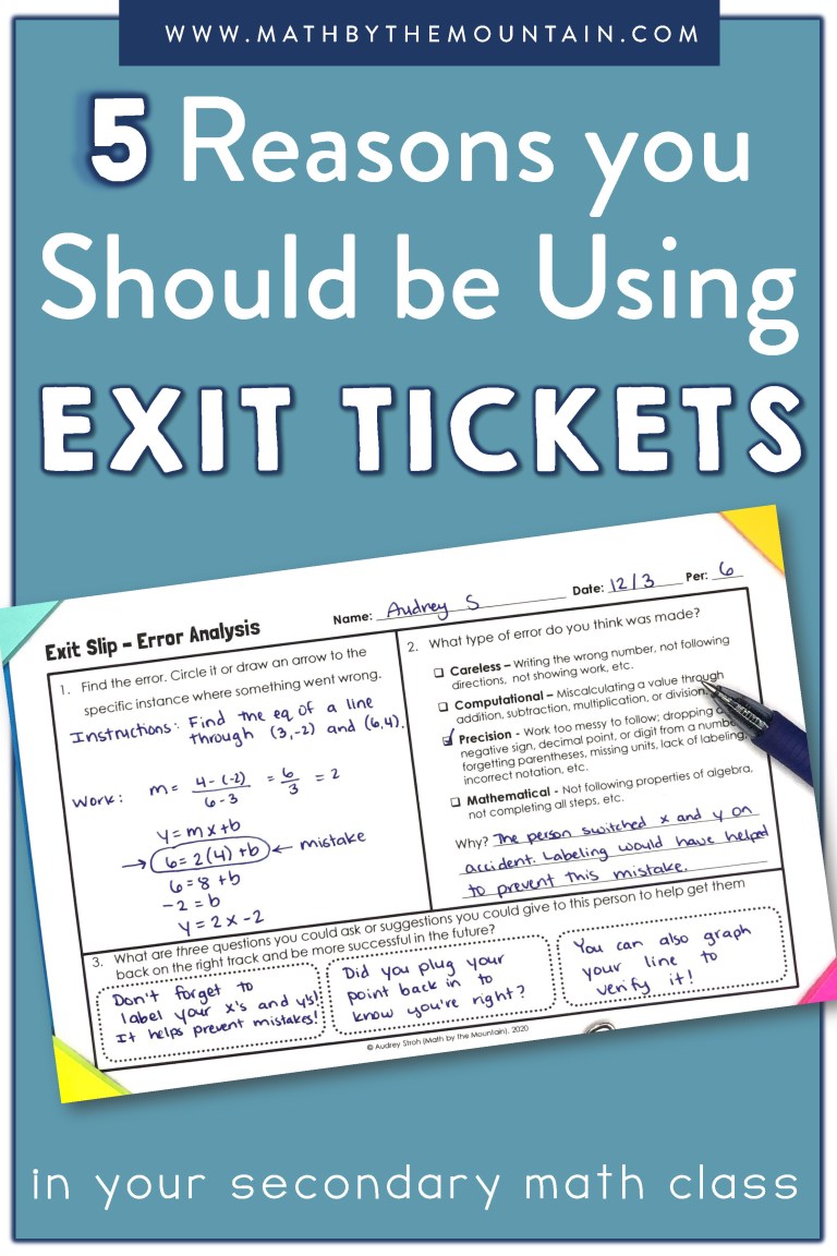 5 Reasons you Should be Using Exit Tickets in your Middle & High School ...