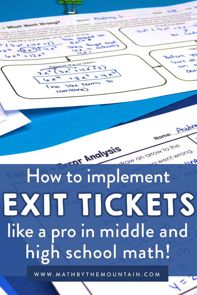 How to Implement Exit Tickets like a Math Teacher Pro – Math by the ...