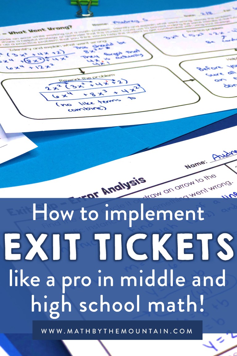 How to Implement Exit Tickets like a Math Teacher Pro – Math by the ...