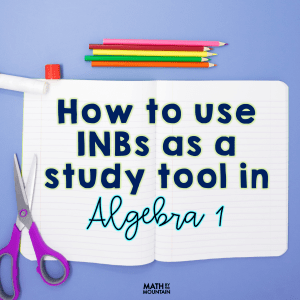 How to use Interactive Notebooks as Study Tools in Algebra 1 – Math by ...