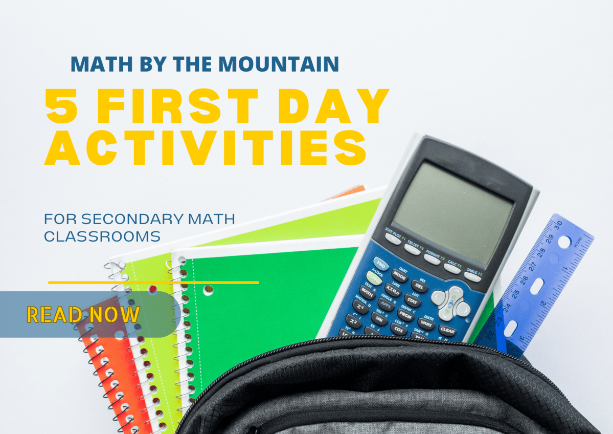 5 First Day or Week of School Activities for Secondary Math – Math by ...