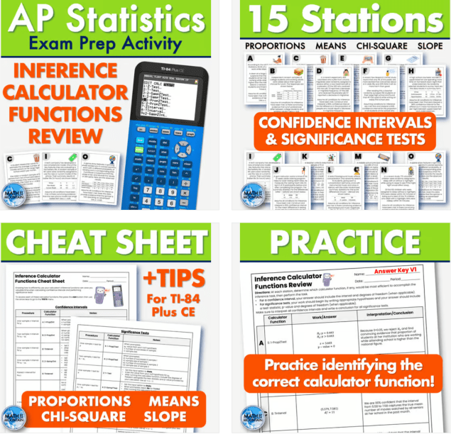AP Statistics Exam Review – Inference Calculator Functions Stations ...